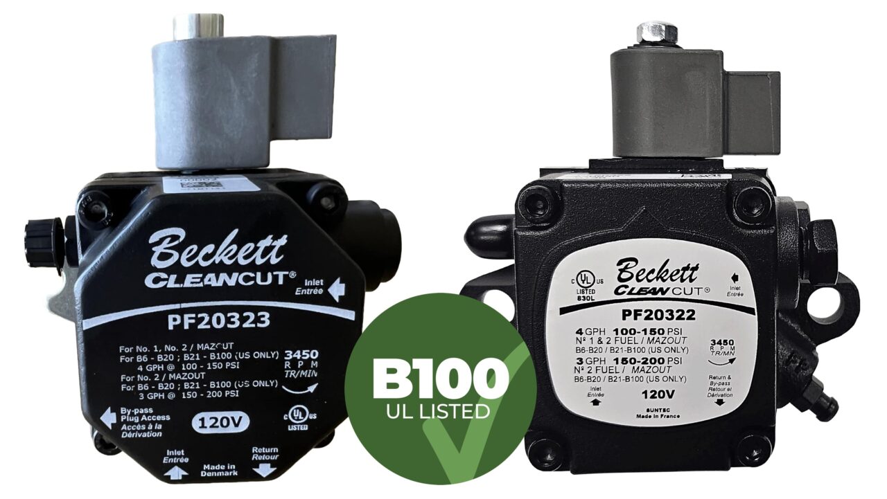 Beckett® CleanCut ™ Fuel Pumps UL-Listed for Use with B100 BioDiesel ...